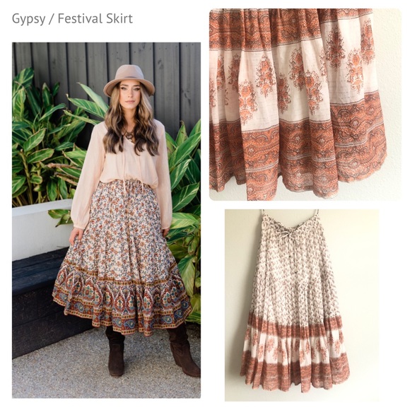 Little Miss Gypsy | Skirts | Little Miss Gypsy Boho Maxi Skirt | Poshmark